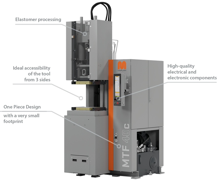 เครื่องฉีดยางแนวตั้ง (C-Frame Rubber Vertical Injection Machine) ยี่ห้อ ...